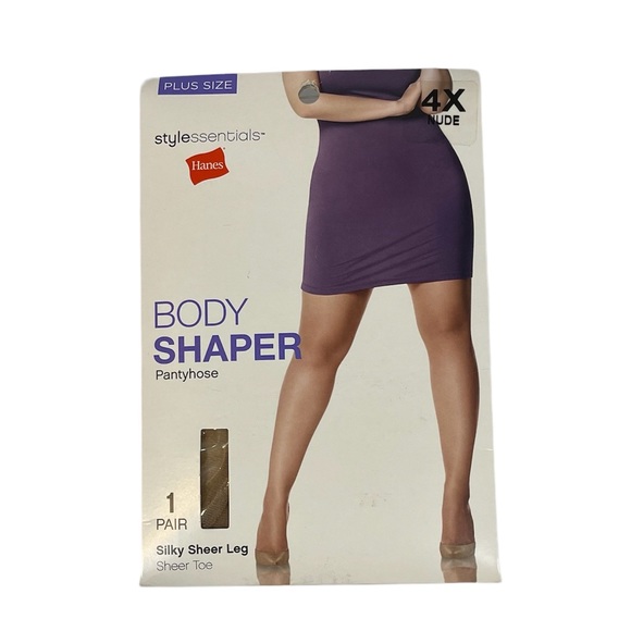 Hanes Intimates And Sleepwear New Hanes Plus Size 4x Body Shaper Pantyhose Nude Silky Sheer